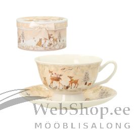 Tass/alustaldrik MIA DEER 180ml kinkekar - WebShop
